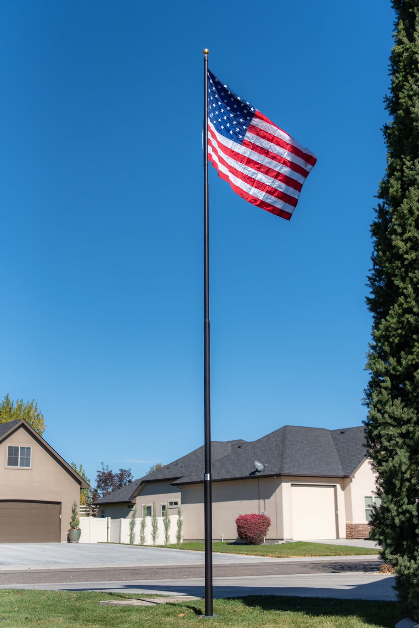 Titan 20' Telescopic Flagpole Kit - Heavy Duty, Easy Installation ...