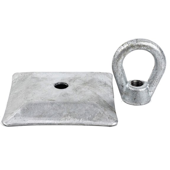 Mayne Galvanized No-Dig Ground Anchor for Wooden 4x4 Mailbox Post ...