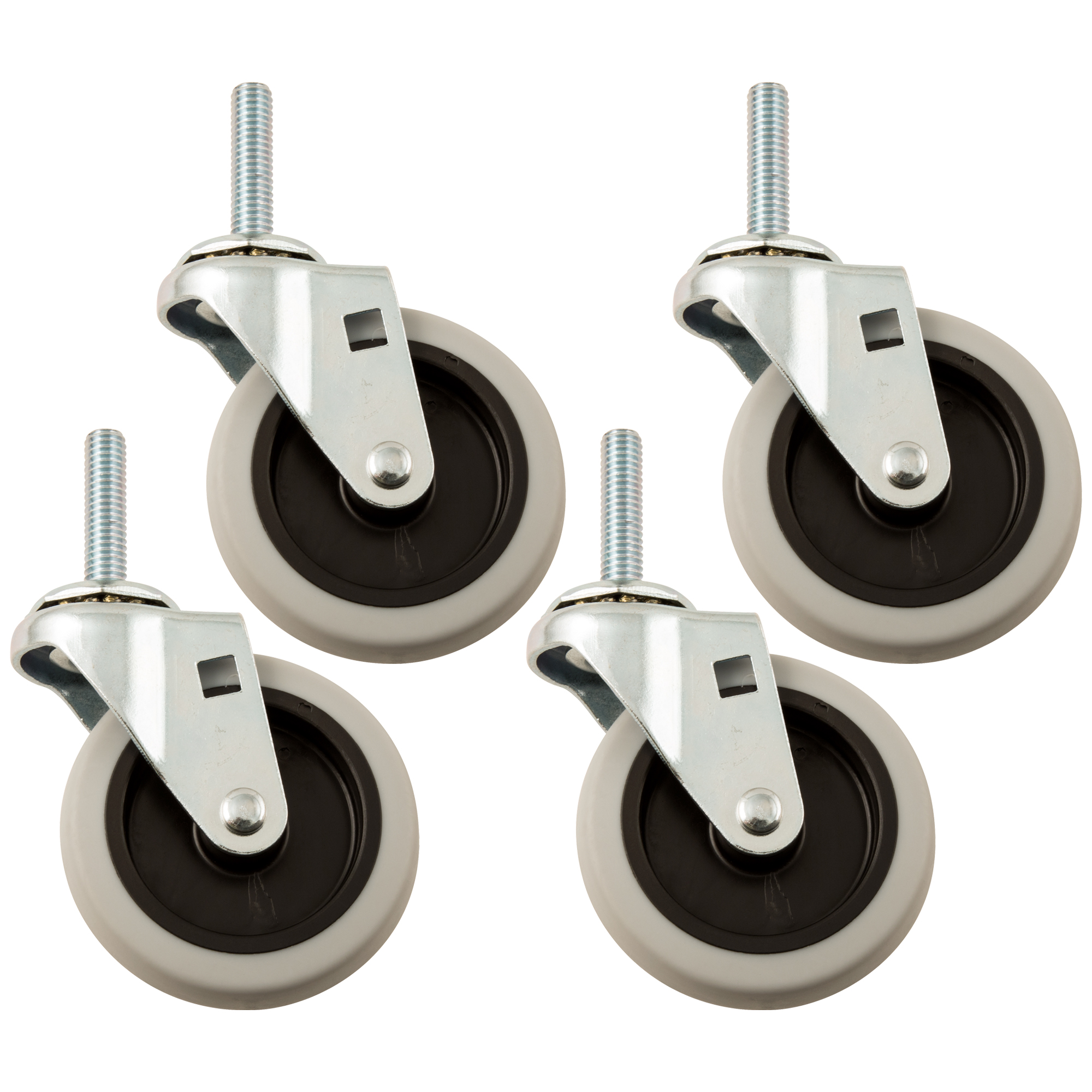 Titan Titan 3" Thermoplastic Rubber (TPR) Threaded Stem Caster, 110-lb ...