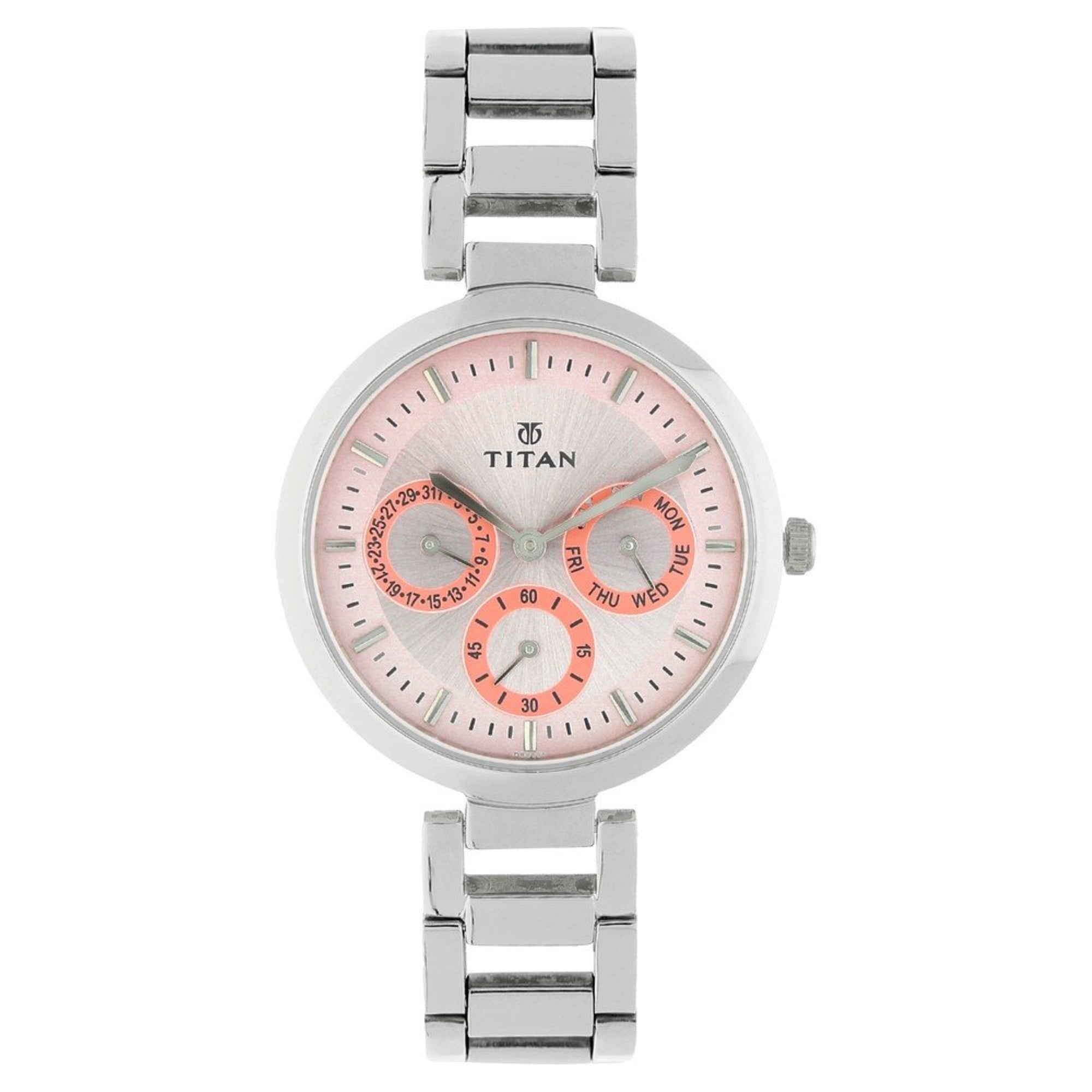 Titan Youth Stainless Steel Analog Pink Dial Womens Watch-Nl2480Sm05 ...