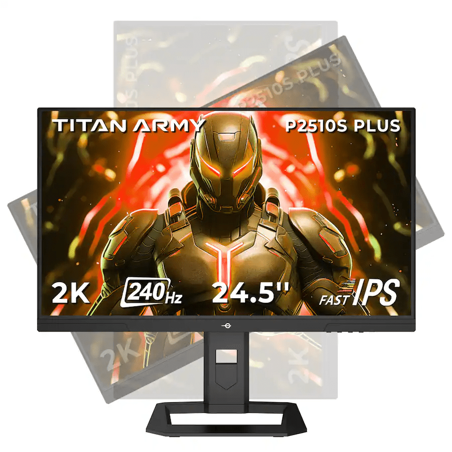 Titan army P2510S PLUS 24.5 Inch Gaming Monitor, 240Hz 1440P QHD(2560× ...