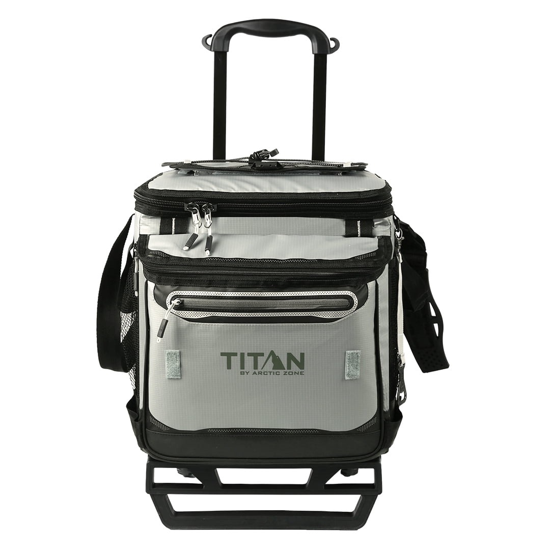 Titan by Arctic Zone 60 Can Collapsible Rolling Cooler, Seagrass ...