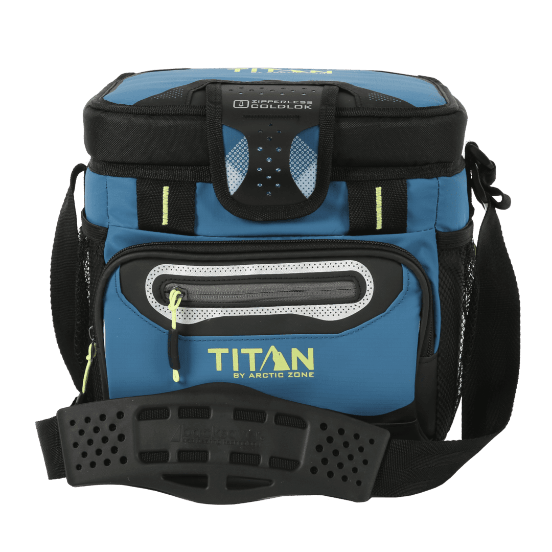 Titan by Arctic Zone, 9 Can Zipperless Soft Cooler, Marine Blue ...