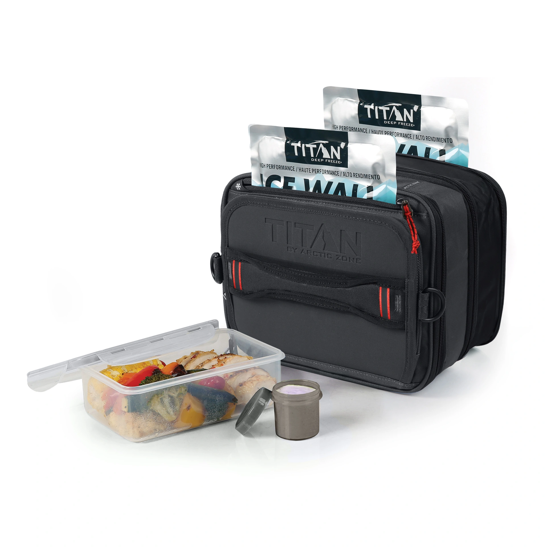 Titan by Arctic Zone Expandable Lunch Box Black - Walmart.com