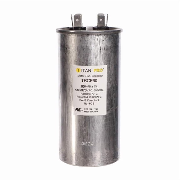 Titan Pro 60 MFD 440 V Round Run Capacitor - Walmart.com