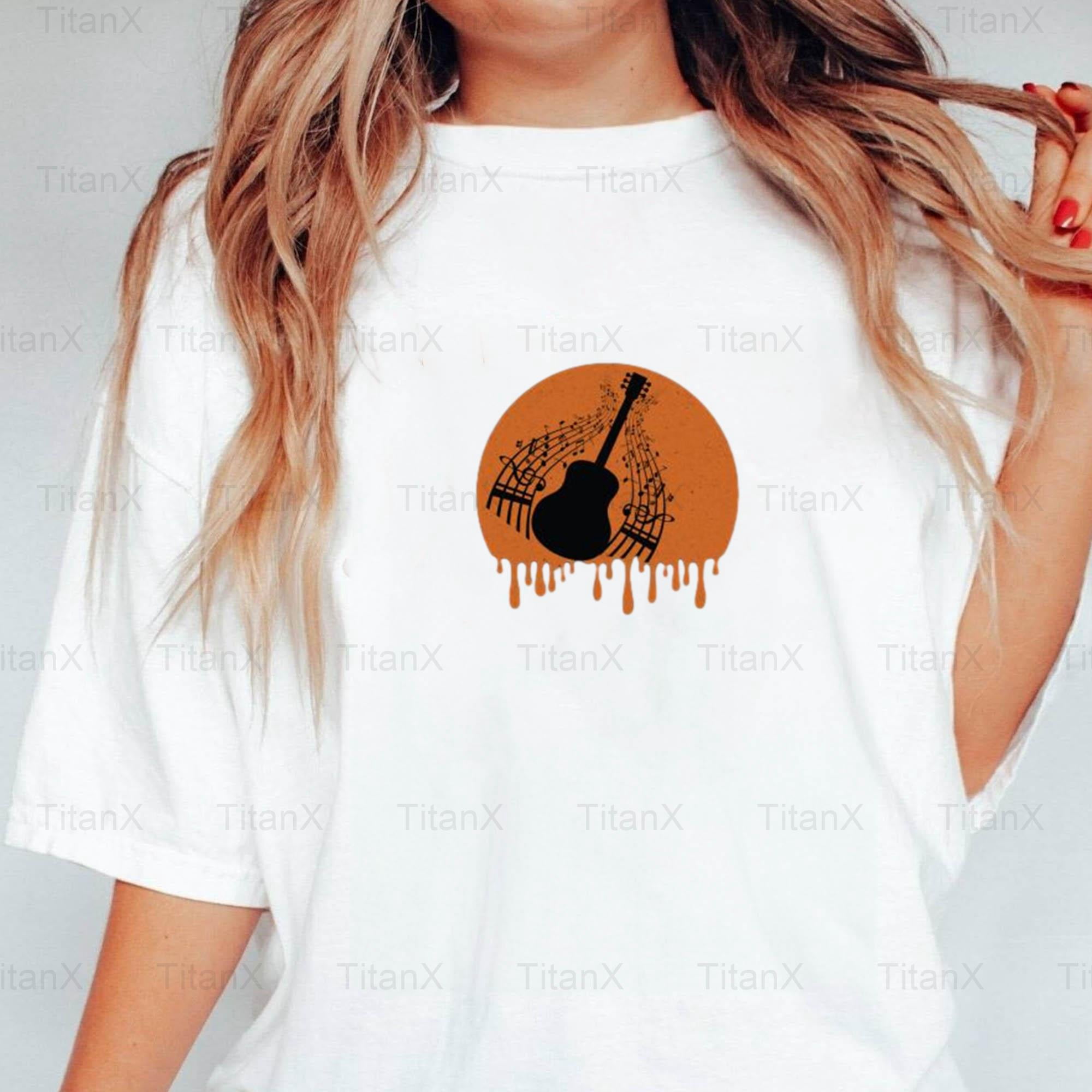 TitanX96 Retro Electric Guitar Dripping Style Graphic Design Art Look ...