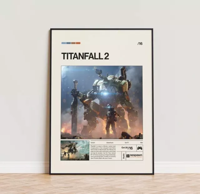 Titanfall 2 Poster, Video Game Poster, Minimalist Game Print, Gaming ...
