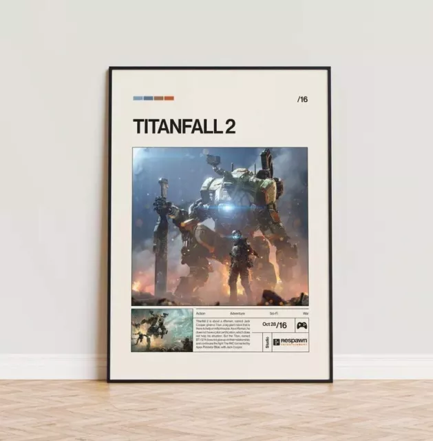 Titanfall 2 Poster, Video Game Poster, Minimalist Game Print, Gaming ...