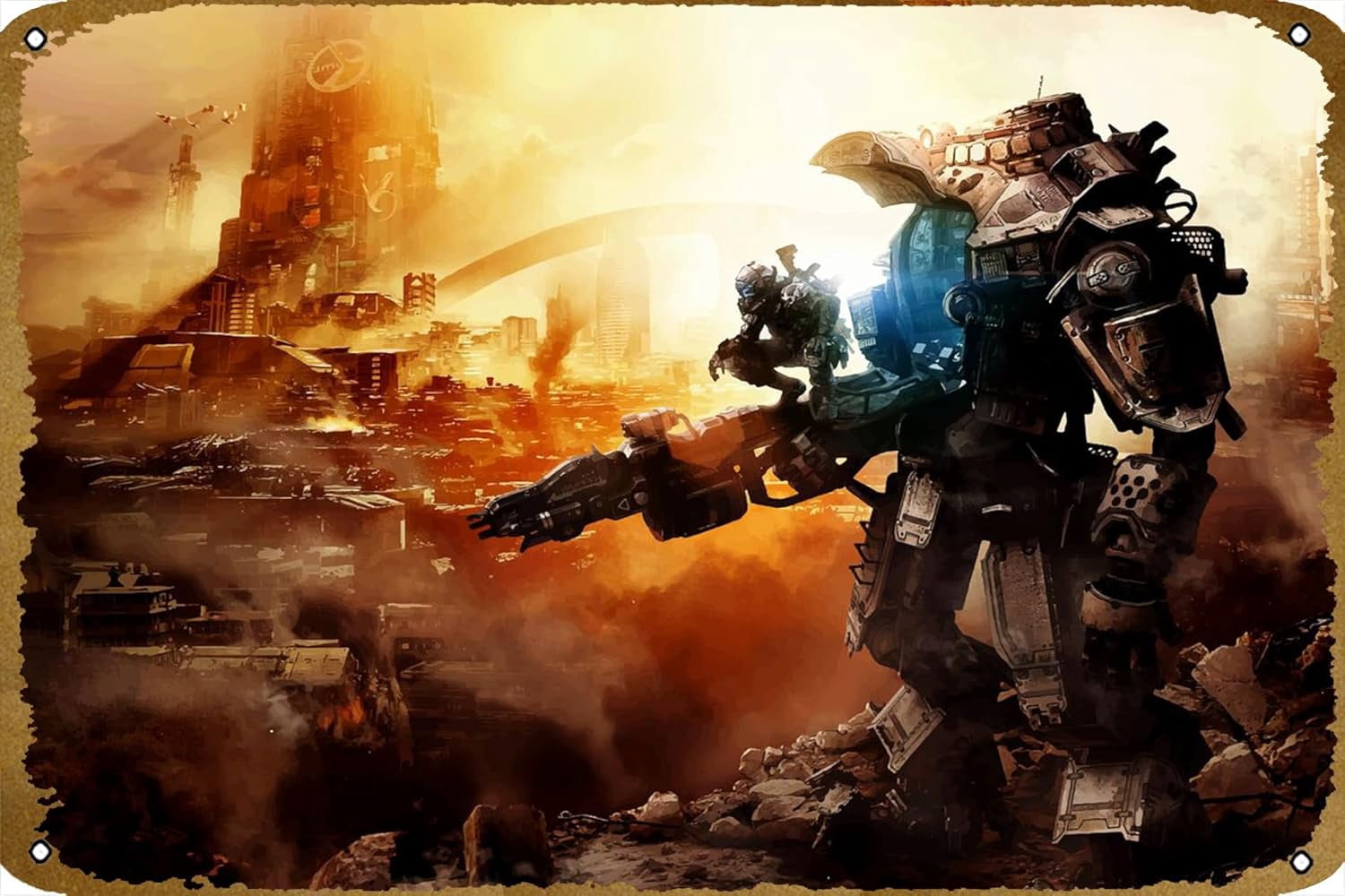 Titanfall 2 Tin Sign Vintage Wall Decor for Home Gate Bars Restaurants ...