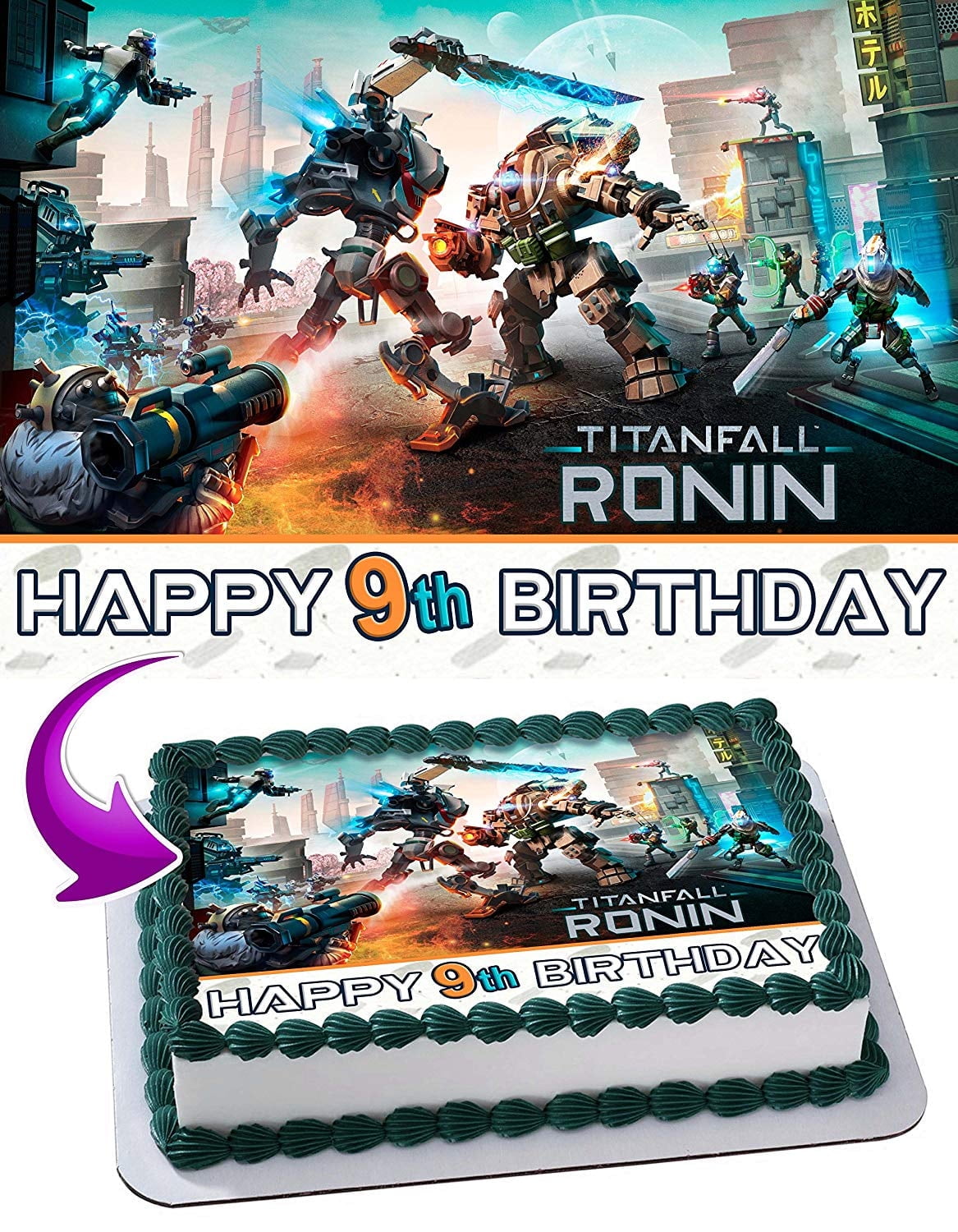 Titanfall Edible Cake Image Topper Personalized Birthday Party 1/4 ...