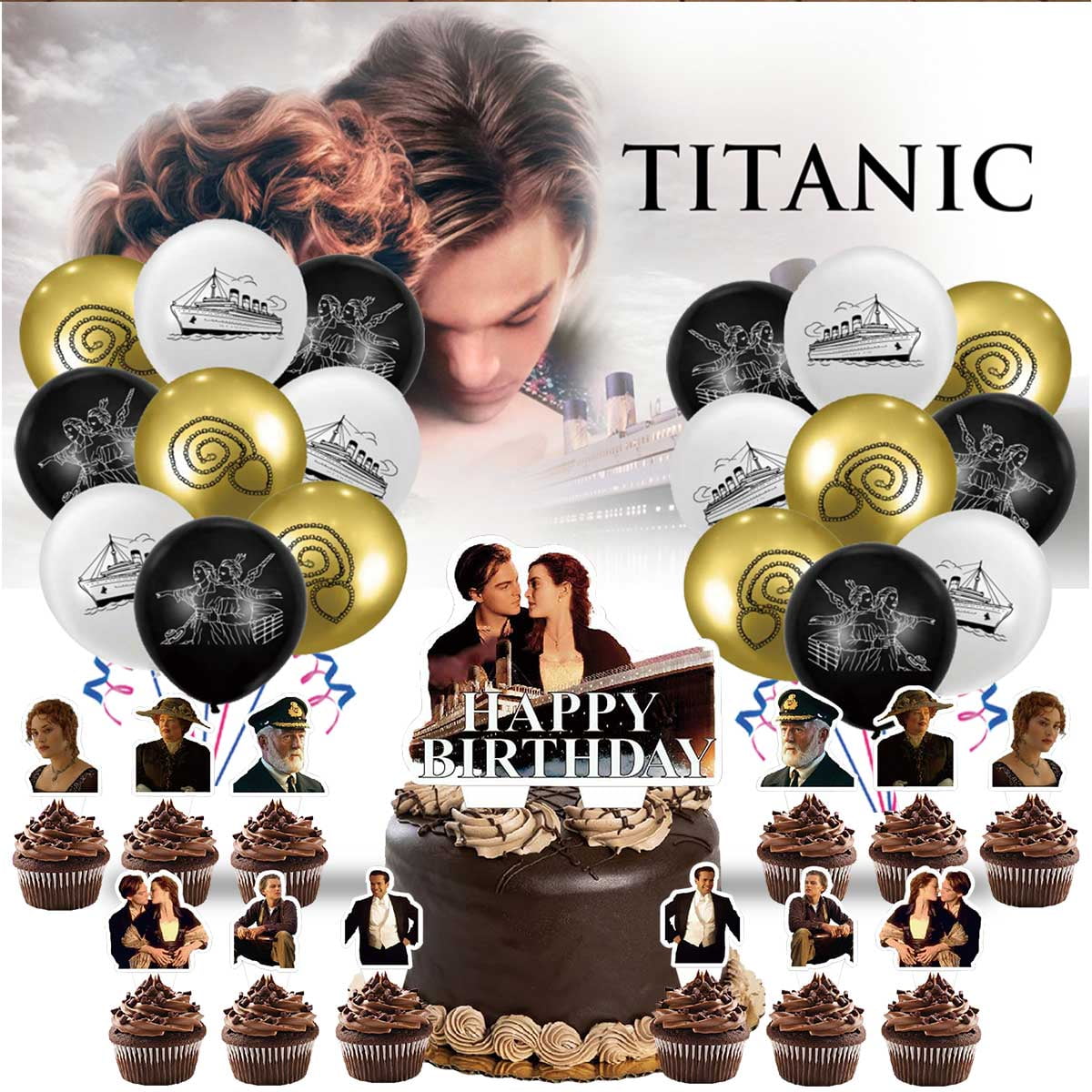 Titanic Birthday Party Supplies Balloons Paper Plates Decoration Cake ...