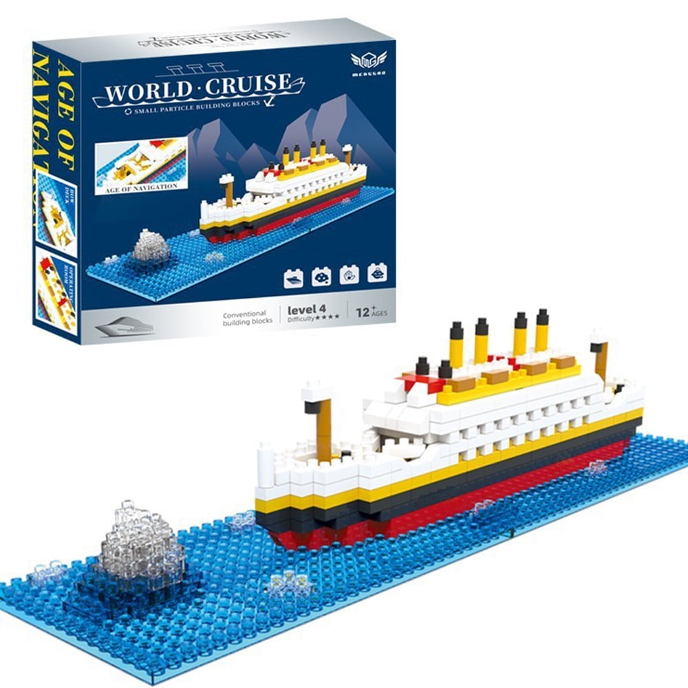 Titanic Building Toy, 418 Piece Mini Blocks Titanic Ship Building ...