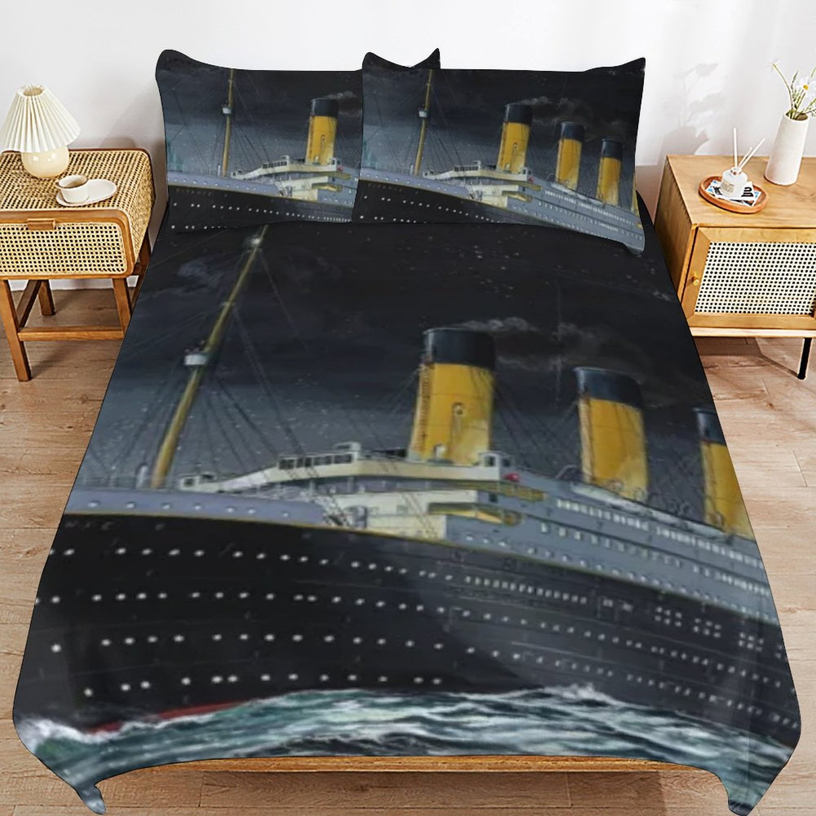 Titanic Comforter Set, 3-Piece Bedding Set (1 Duvet Cover + 2 Pillow ...