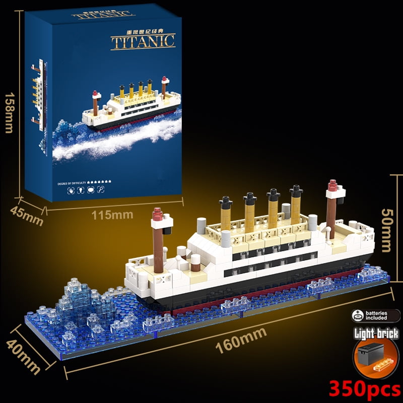 Titanic Creative Luxury Iceberg Cruise Ship Boat Wreck Set City DIY ...