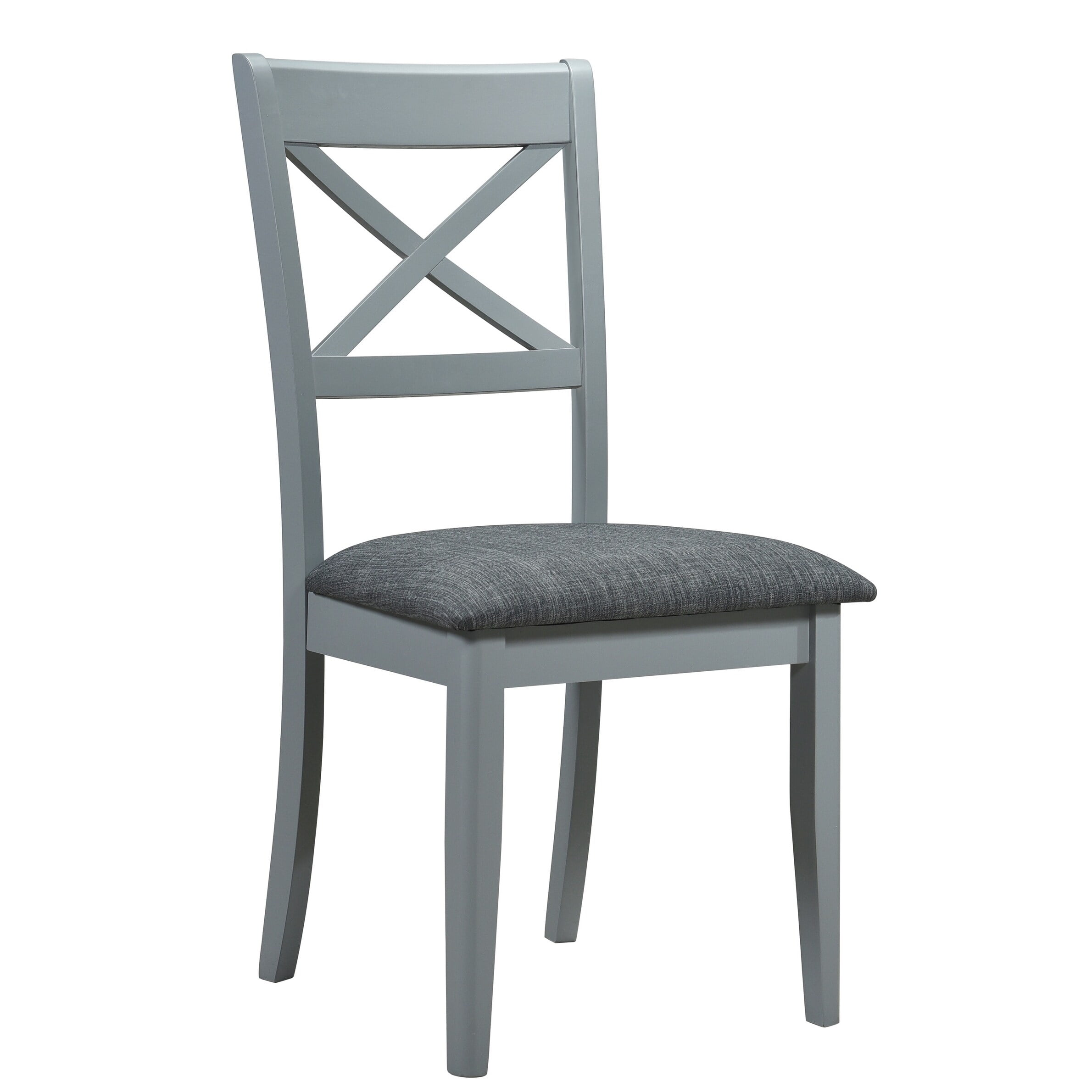 Titanic Furniture Adan Matte Two-Tone Gray X-Back Dining Chairs, Set of ...