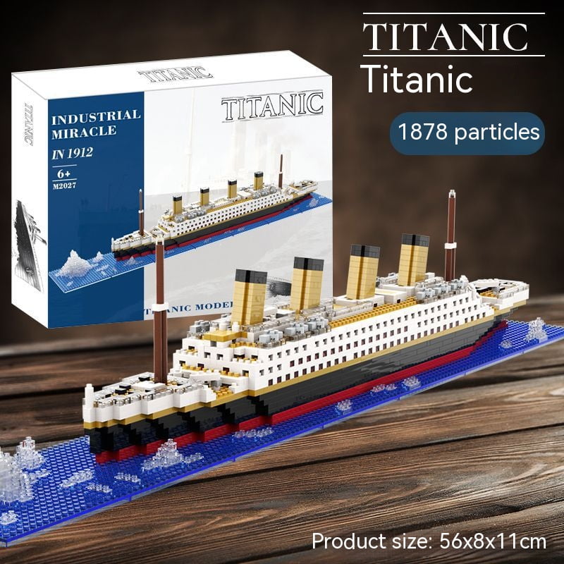 Titanic Giant Ship Boat Building Blocks Luxury Iceberg Cruise Wreck Set ...