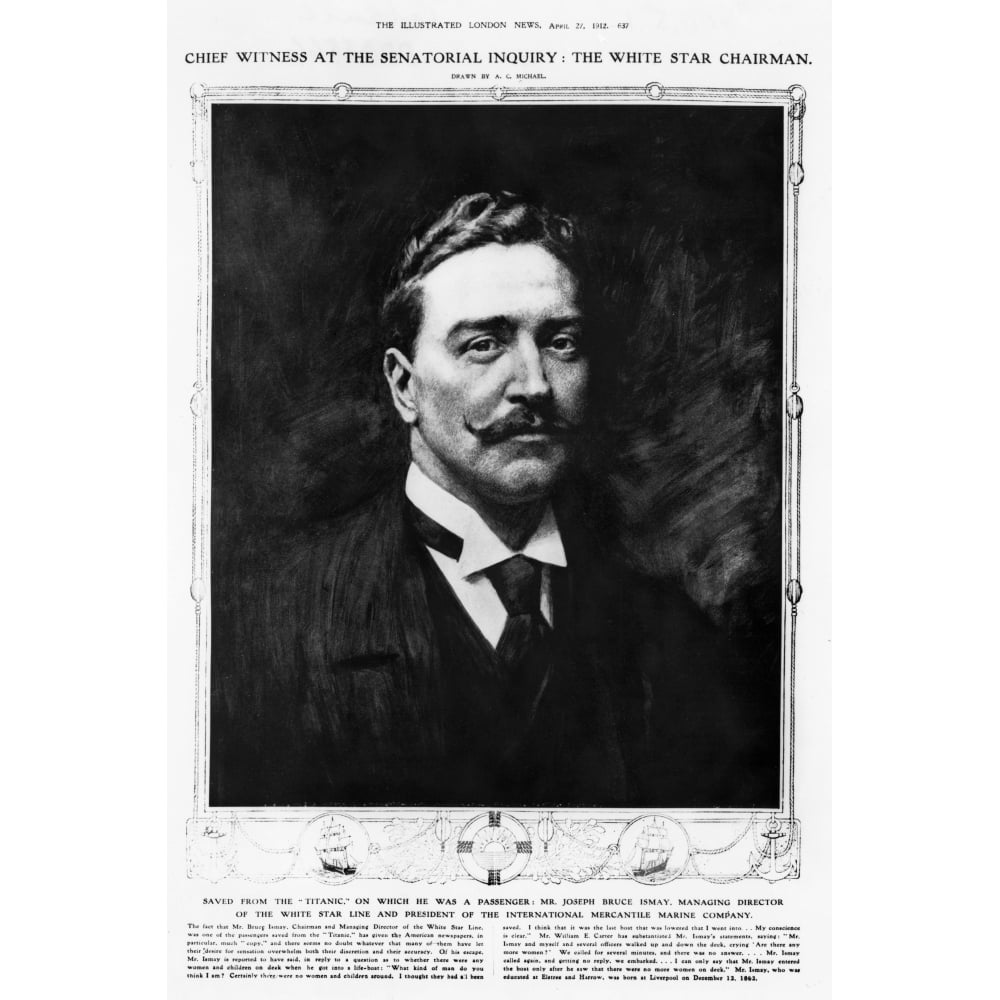 Titanic J. Bruce Ismay.Njoseph Bruce Ismay Chairman And Managing ...