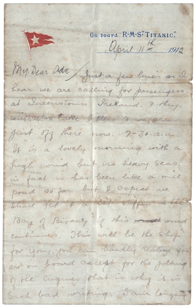 Titanic Letter Poster Print By Mary Evans Picture Libraryonslow ...