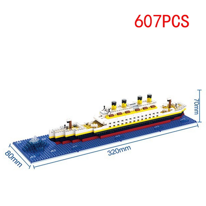 Titanic Micro Mini Building Blocks Assembly Toy Cruise Ship Brick Model ...