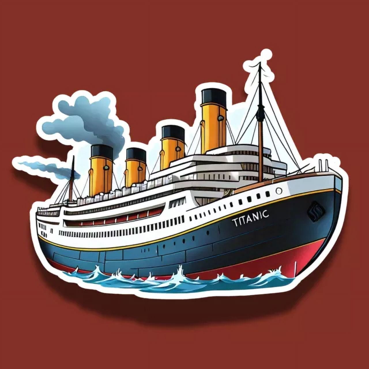 Titanic Nostaligic Ship Wreck 1912 History Sticker Phone Decal Water ...
