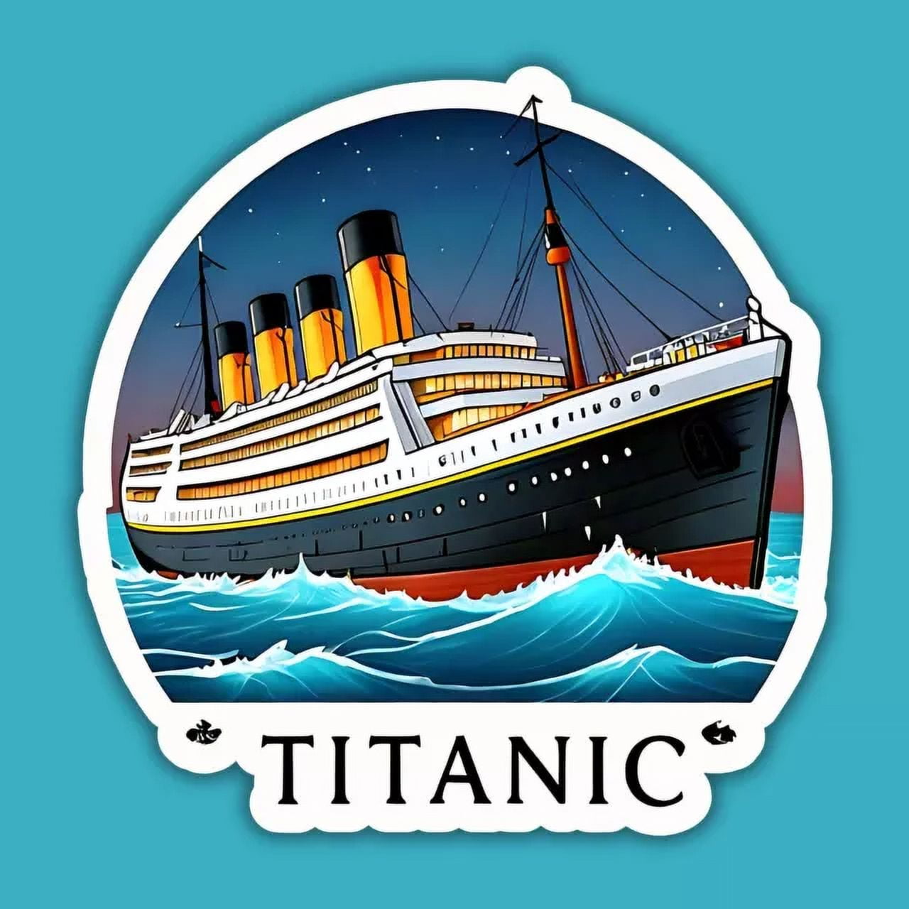 Titanic Ocean Liner 1912 Shipwreck History Nostalgia Sticker Phone ...