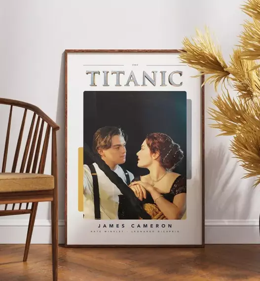 Titanic Poster, Printable Art, Movie Lovers Gift NO FRAMED POSTER, Home ...