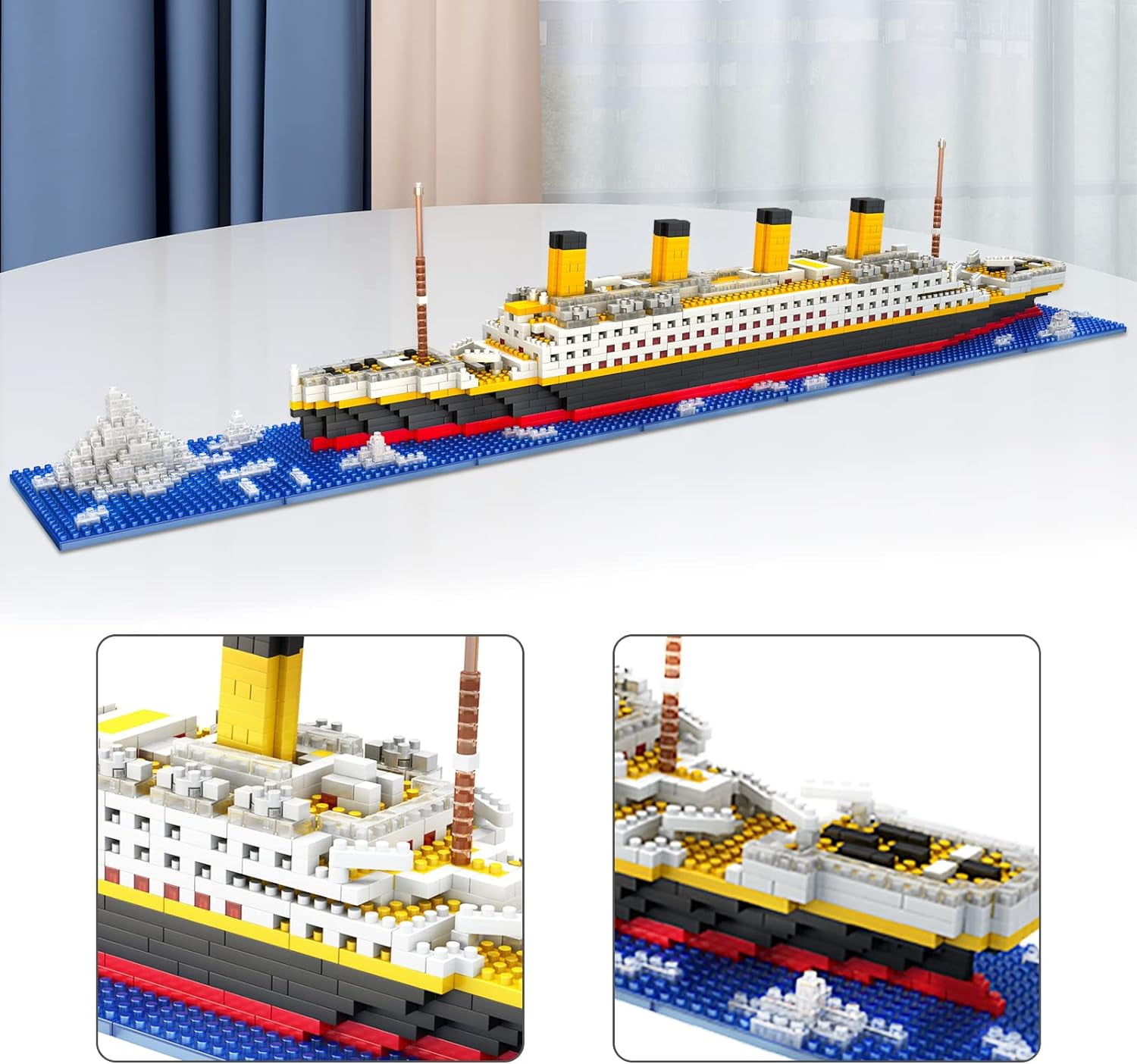 Titanic Ship Model Building Block Set, DIY Nano Micro Building Blocks ...