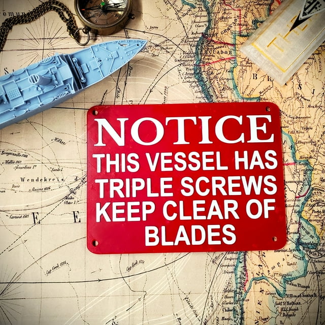 Titanic Triple Screw Warning Plaque Replica 5" x 7" by TheRoller3D ...