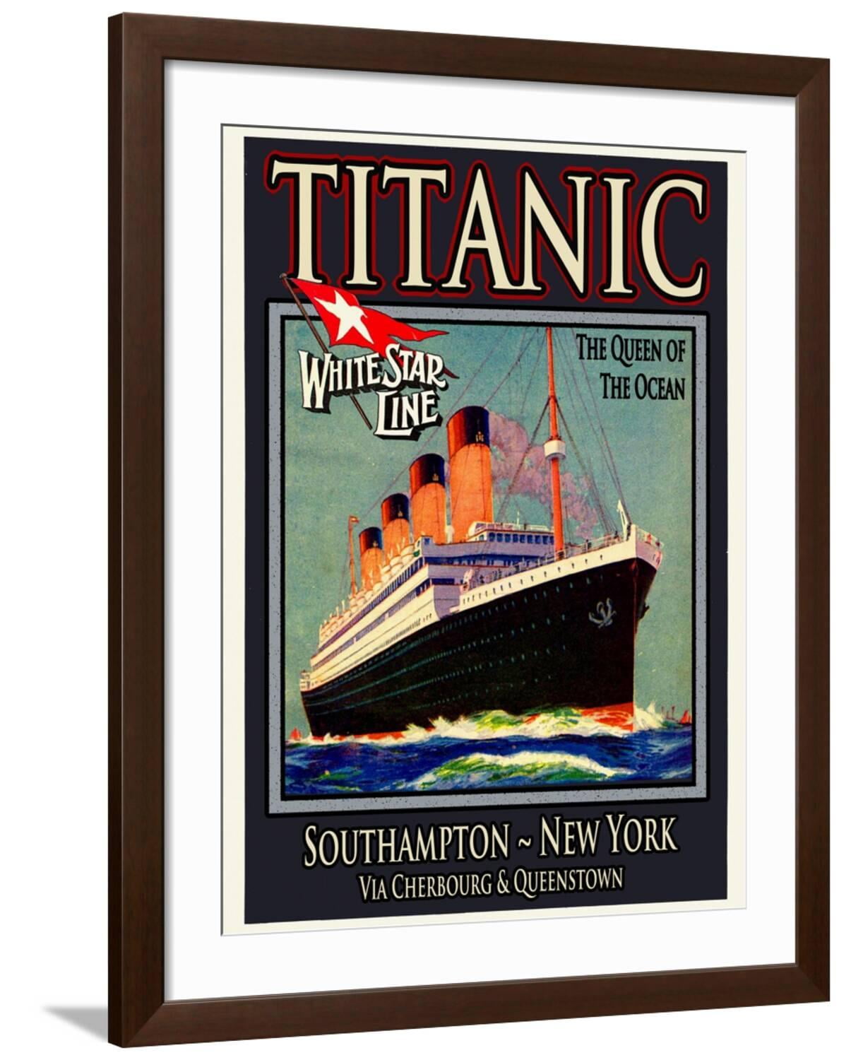 Art.com Titanic White Star Line Travel Poster 3 Giclee Print by Jack ...