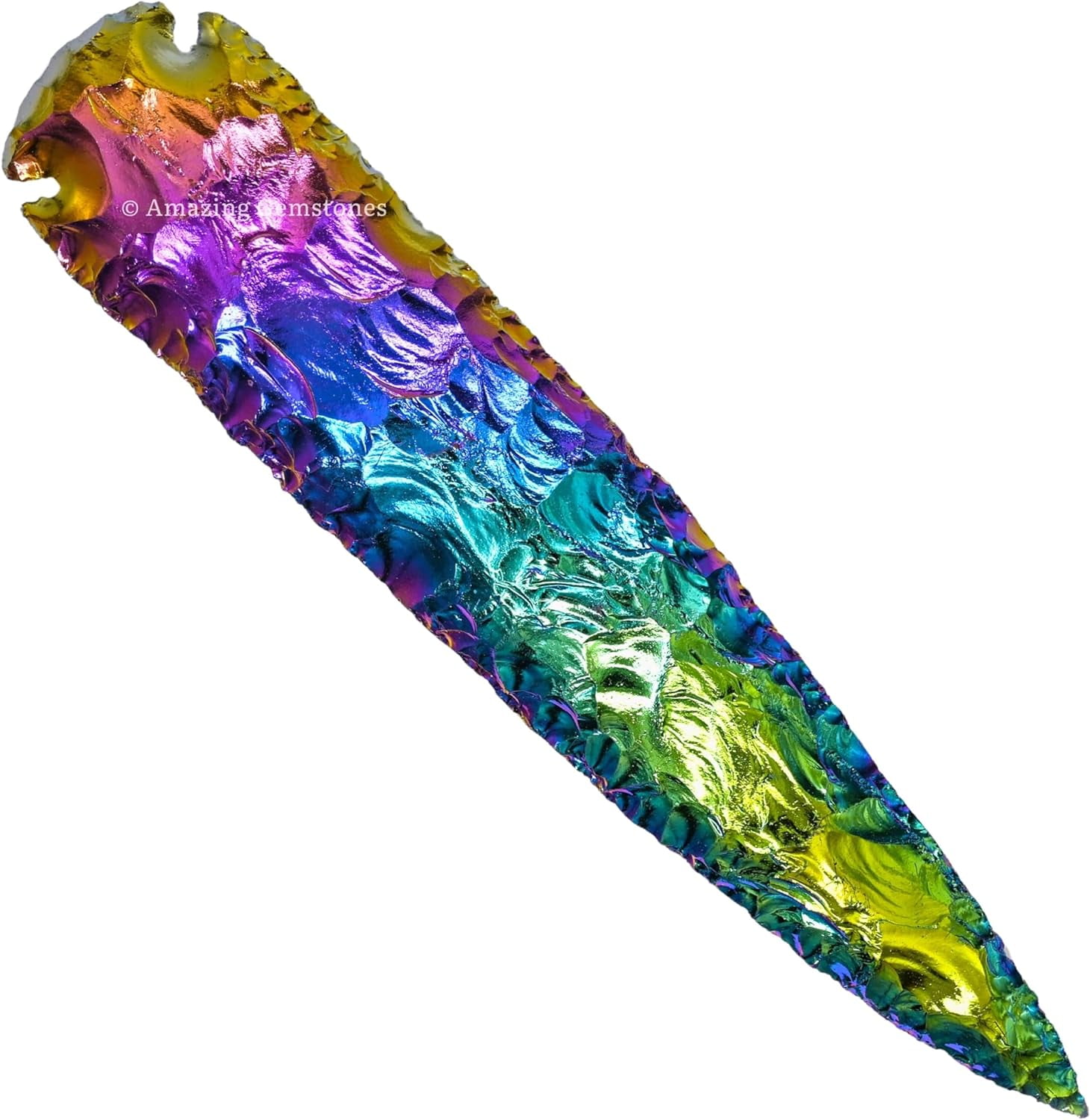 Titanium Aura Quartz Crystal Arrow Head Stone (8" to 9" Inch) - Walmart.com
