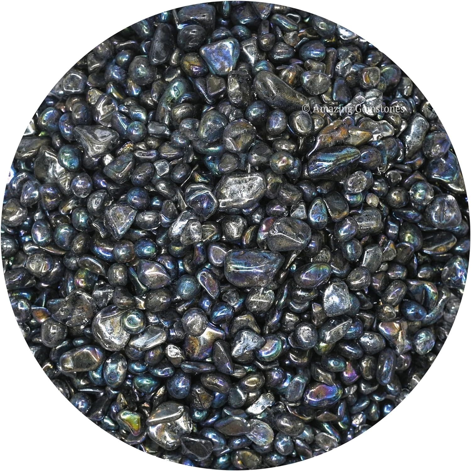 Titanium Aura Quartz Crystal Chips - Healing Crystals Tumbled Chips ...