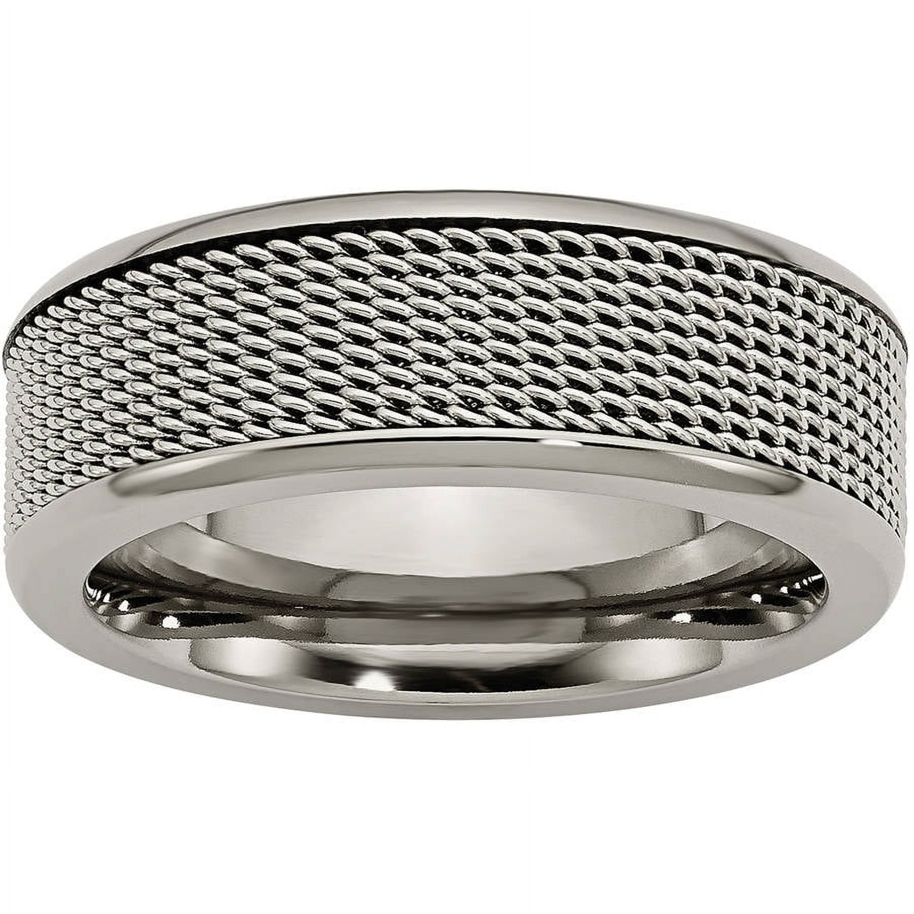 Titanium Base with Stainless Steel Mesh Center 8mm Band - Walmart.com
