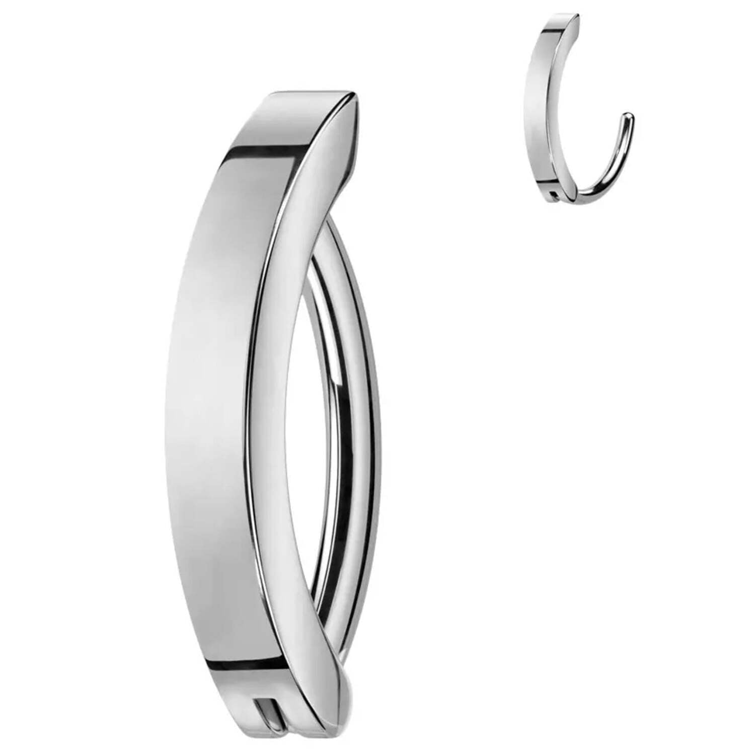 Titanium Belly Button Ring Hinged Hoop Clicker 14 Gauge - 10 or 12 MM ...