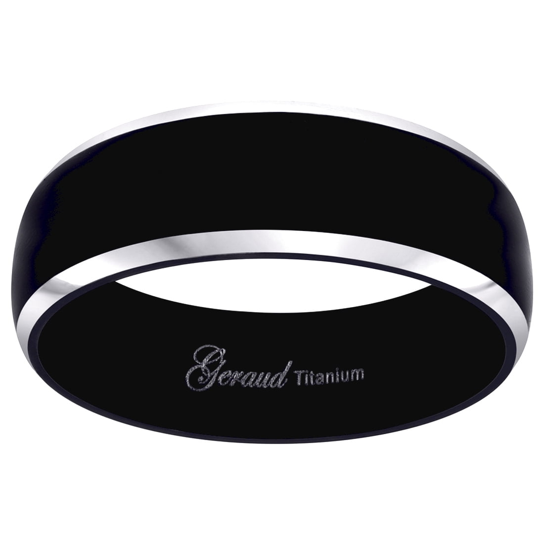 Titanium Black Tone Mens Domed Comfort-Fit Wedding Band 8mm Size 12.5 ...