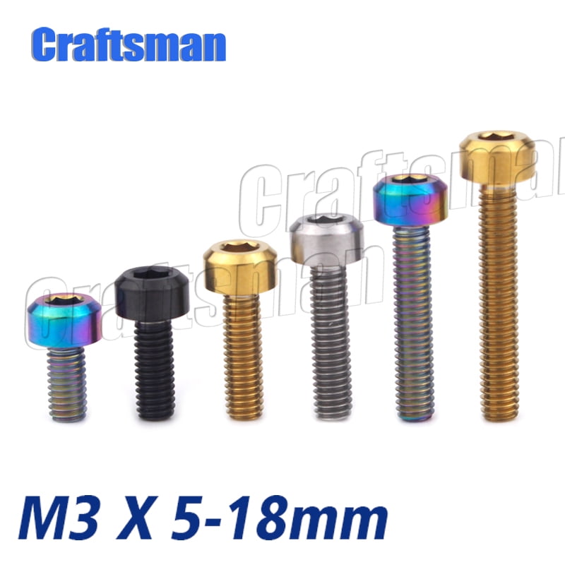 Titanium Bolt M3 X 6 8 10 12 15 18mm M3 Titanium Hexagon Stigma Screws ...