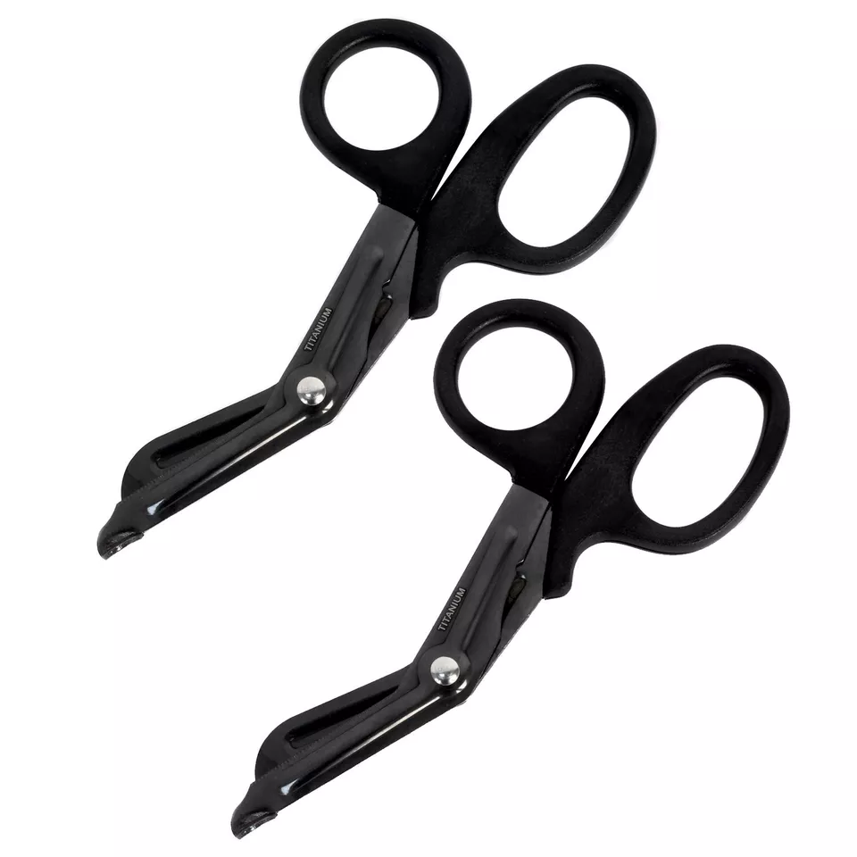 Titanium Bonded Bandage Shears Scissor 7 1/4" Bent Tactical Stealth ...