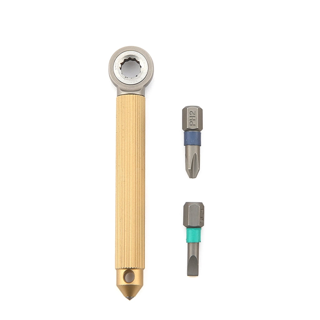 Titanium Brass Modularity Screwdriver Ratcheting Screwdriver Pocket ...