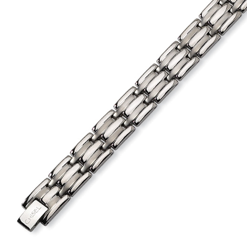 Titanium Brushed and Polished 8.5in Bracelet - Walmart.com