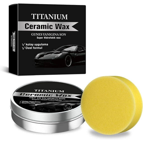 Titanium Ceramic Car Wax with Graphene & Brazil Wax | Professional Long ...