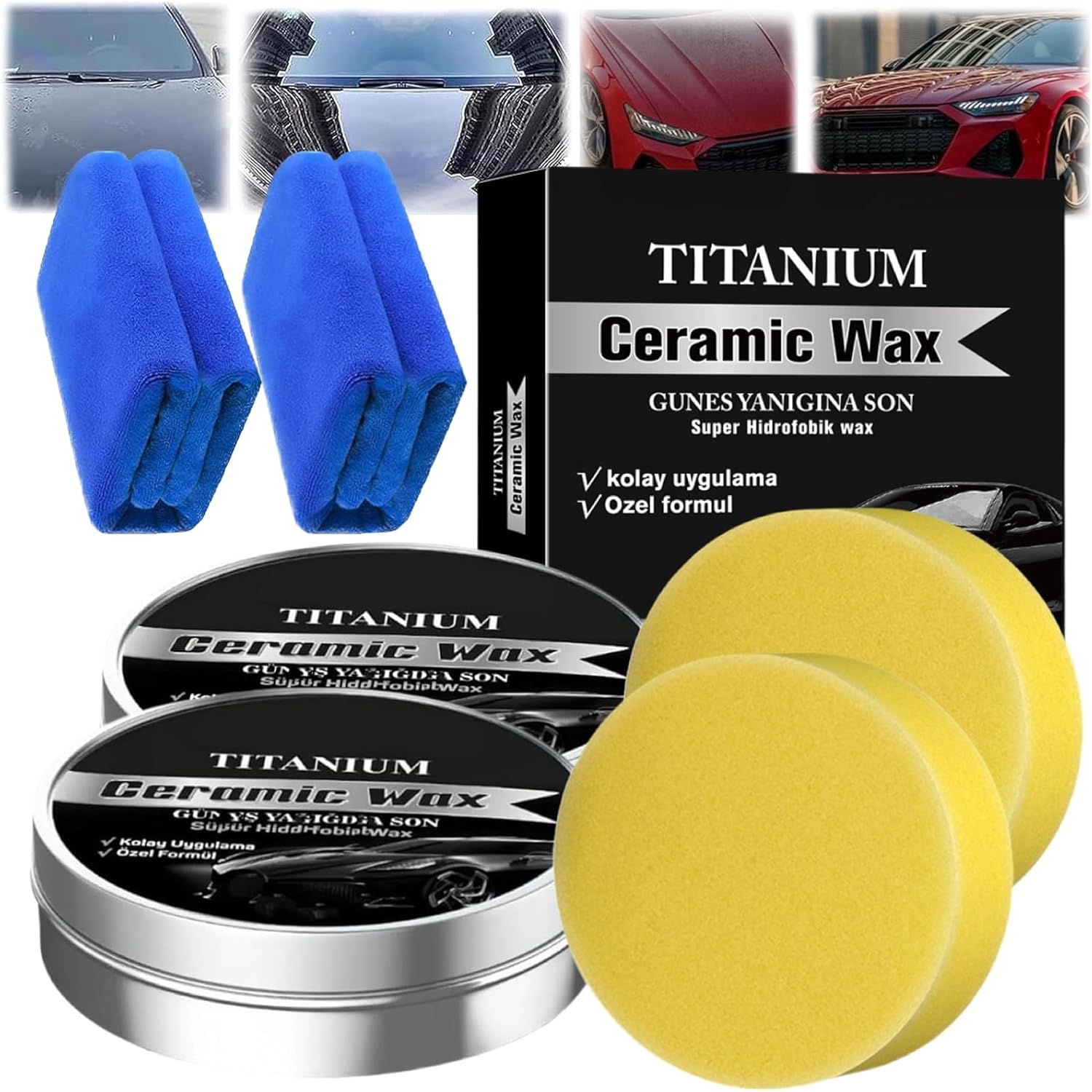 Titanium Ceramic Wax Cream, Strong Protection Car Coating Polishing Wax ...