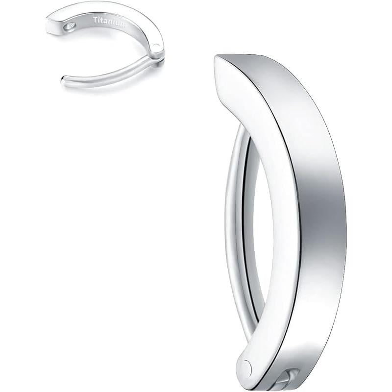 Titanium Clicker Belly Button Ring,Reverse Curved Hoop Navel Barbell ...