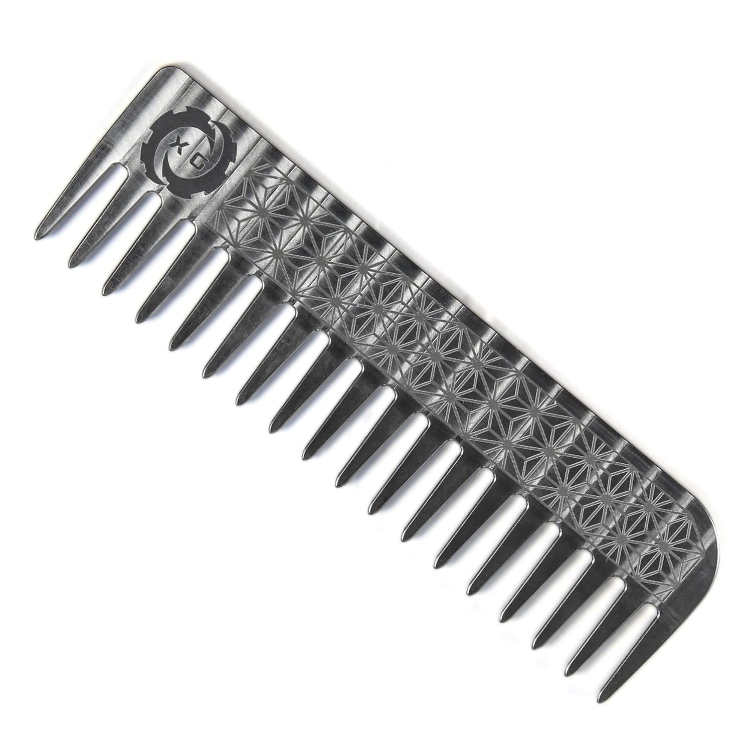 Titanium Comb Cobweb Pattern Portable Handmade Hair Beared Comb Super ...