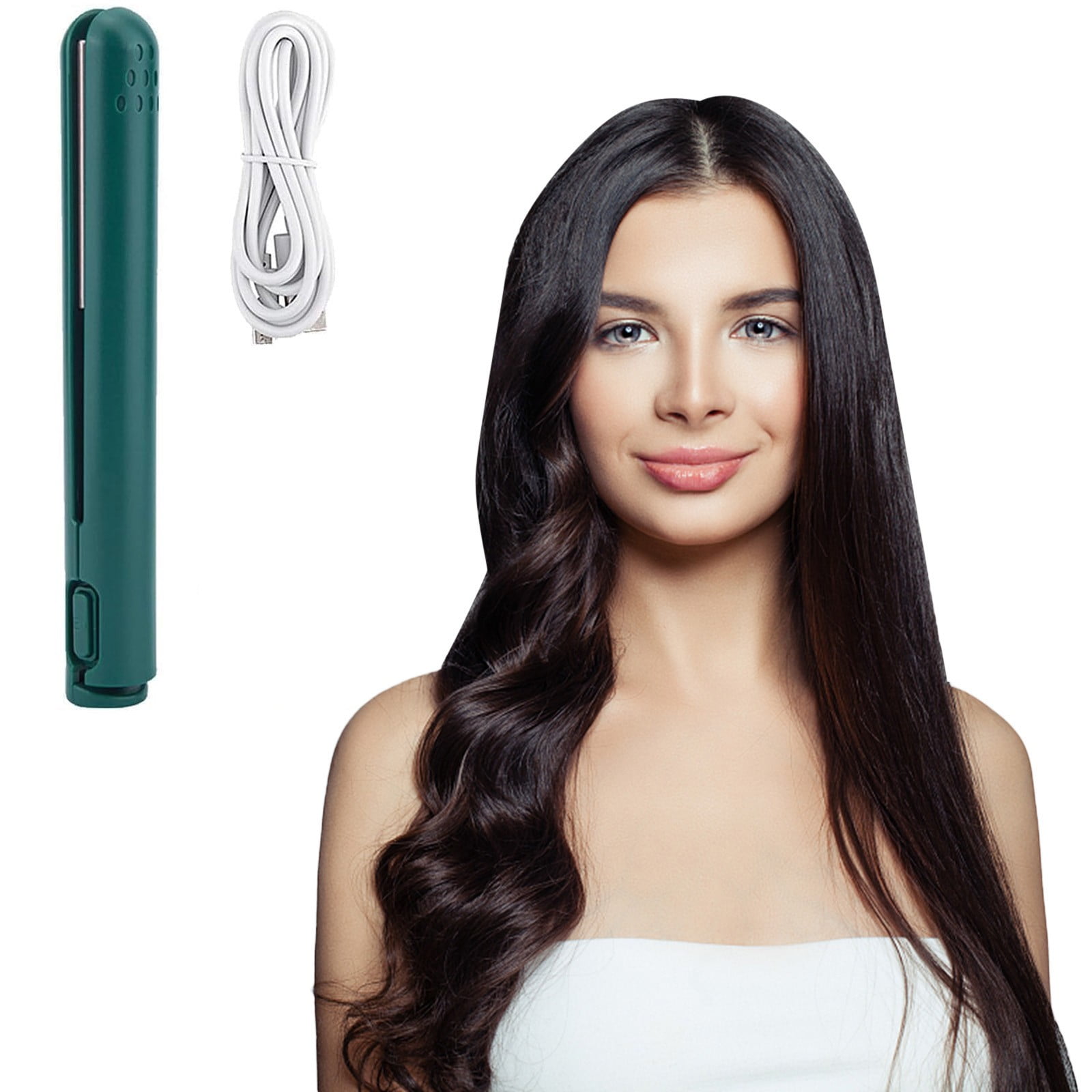 Titanium Curling Wand Curler with Clamp Half Think 5 in 1 Heat Curlers ...