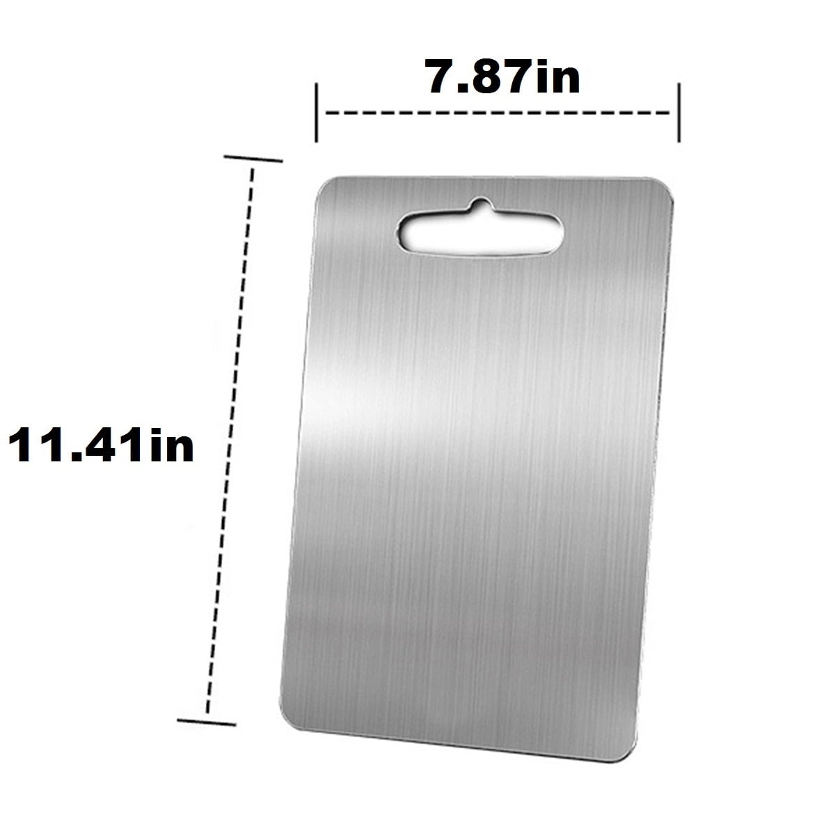 Titanium Cutting Board - 100% Pure Titanium, Silver, Reversible, For ...