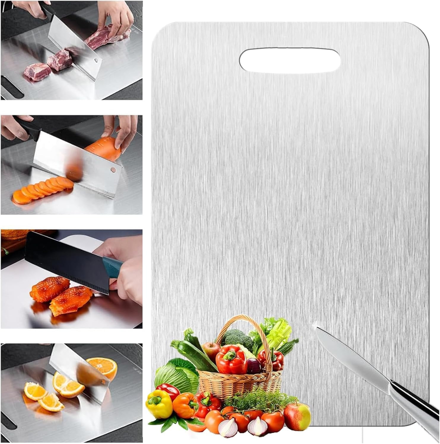 Titanium Cutting Board - 2025 New Upgrade 100% Pure Titanium Cutting ...