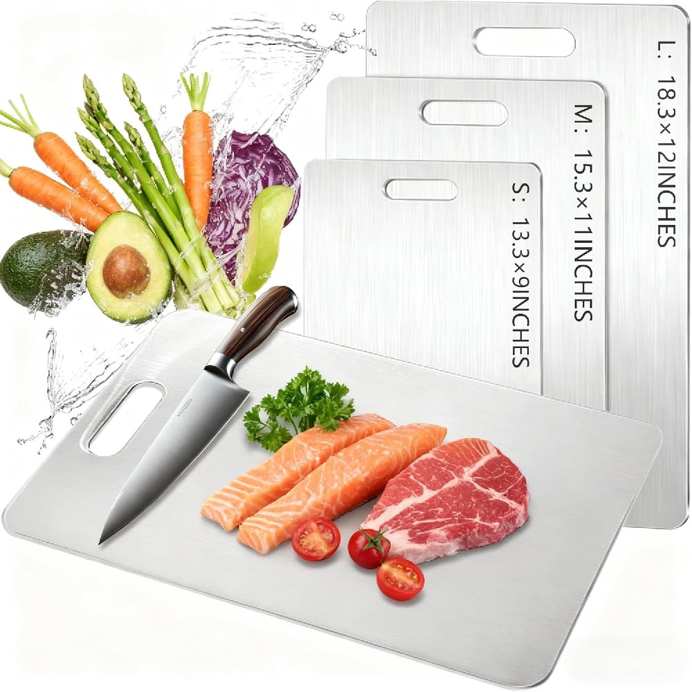 Titanium Cutting Board 3-Piece Set Pure Titanium Cutting Boards for ...