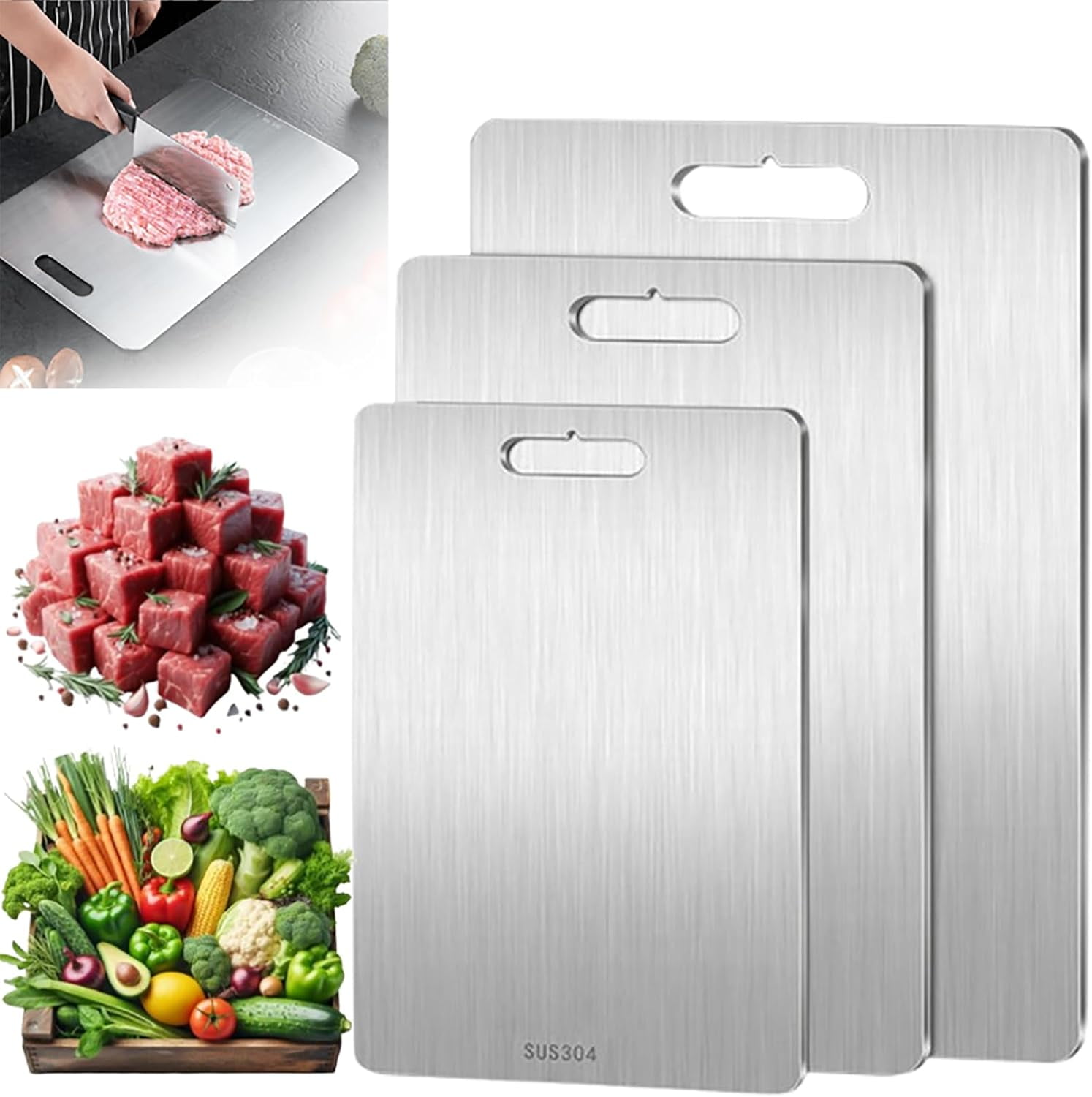 Titanium Cutting Board 304 Stainless Steel Cutting Boards For Kitchen ...