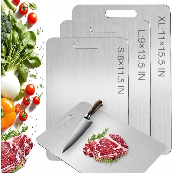 Titanium Cutting Board for Kitchen,Katuchef 100% Pure Titanium Cutting ...