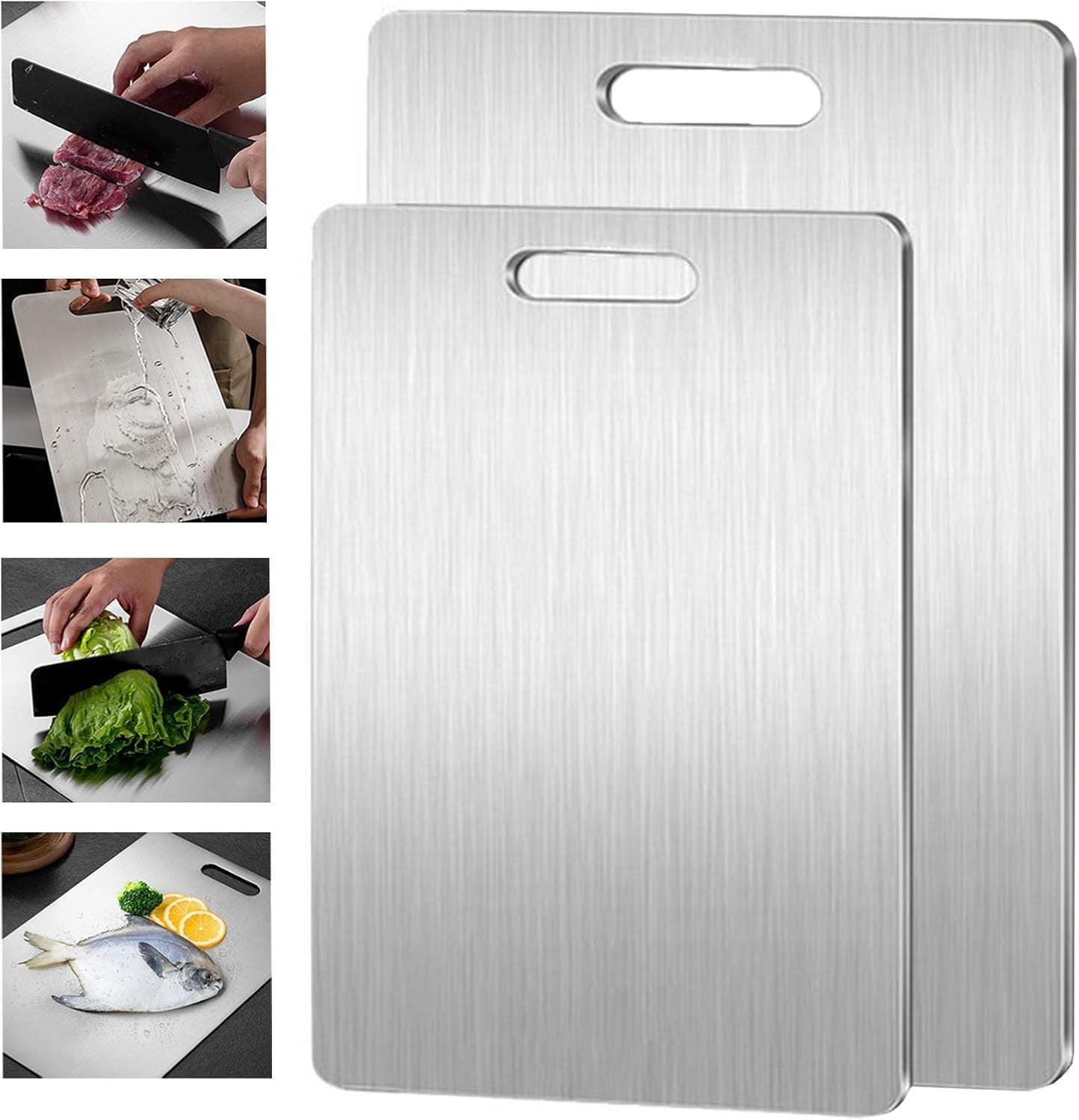 Titanium Cutting Board,Titanium for Kitchen,304 Stainless Steel Food Grade Cutting Board for ...