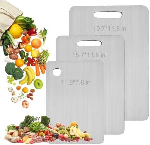 Titanium Cutting Boards, 2025 NEW Chopping Board, 100% Pure Titanium Cutting Boards for Kitchen ...